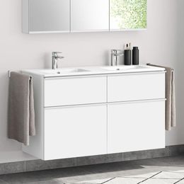 evineo ineo M&ouml;bel-Doppelwaschtisch B: 121 T: 46 cm, BE0244WH,