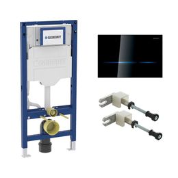 Geberit Duofix WC-Montageelement H: 112 cm, Sigma80 elektr. Bet&auml;tigungsplatte, Montage-& Anschlusszubeh&ouml;r, 111300006+116090SG6#SET,
