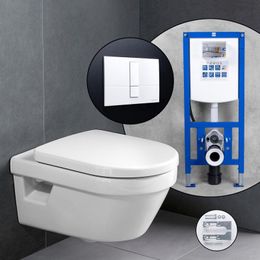 Villeroy & Boch Villeroy & Boch Architectura Komplett-SET Wand-WC mit neeos Vorwandelement,, 5684HRR1+16791WH#SET,