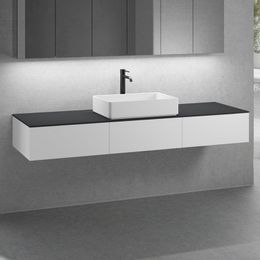neoro n50 M&ouml;belanlage B: 180 cm mit 3 Ausz&uuml;gen, Waschtisch B: 58 cm wei&szlig; matt,, BN0065WM+3#BN0411WM+BN0409BM,