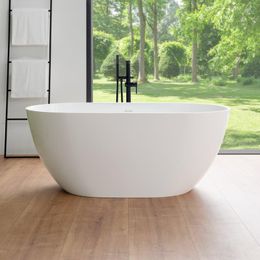 rivea Malie freistehende Badewanne L: 150 B: 74 H: 60 cm, mit pflegeleichter Oberfl&auml;che, BR0553WH,