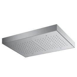 Mariner XL Edelstahl-Regenpaneel mit Wasserfall, f&uuml;r Deckenmontage B: 570 T: 370 mm, WLS9903-CS,