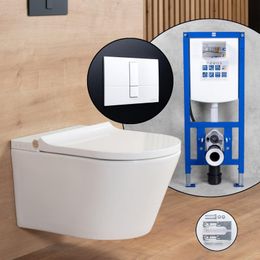 evineo ineo4 & ineo5 soft Komplett-SET Dusch-WC mit neeos Vorwandelement,, BE4036WH+16791WH#SET,