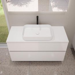evineo ineo5 evo Unterschrank B: 120 cm mit 2 Ausz&uuml;gen, ineo7 Waschtisch B: 60 cm wei&szlig; matt,, BE0959WH+BE0965WH+BE0939WM,
