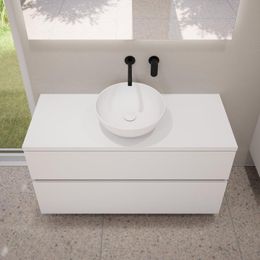 evineo ineo5 evo Unterschrank B: 120 cm mit 2 Ausz&uuml;gen, ineo6 Waschtisch &Oslash; 41,5 cm wei&szlig; matt,, BE0959WM+BE0965WM+BE0936WM,