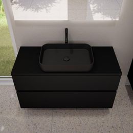 evineo ineo5 evo Unterschrank B: 120 cm mit 2 Ausz&uuml;gen, ineo7 Waschtisch B: 60 cm schwarz matt,, BE0959BM+BE0965BM+BE0939BM,