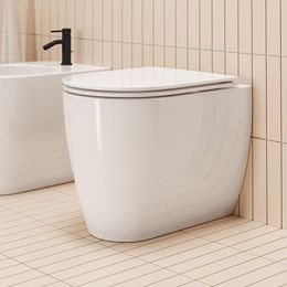 Scarabeo Glam Stand-WC mit TWIST-System, 5205TWBK+5535B,