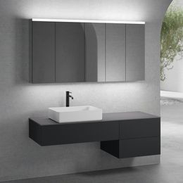 neoro n50 M&ouml;belanlage B: 160 cm mit 3 Ausz&uuml;gen, Waschtisch B: 58 cm wei&szlig; matt, mit Spiegelschrank,,