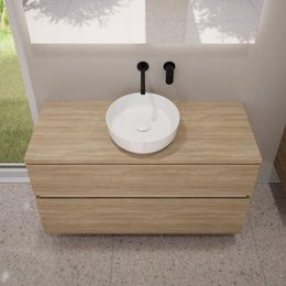 evineo ineo5 evo Unterschrank B: 120 cm mit 2 Ausz&uuml;gen, ineo6 Waschtisch &Oslash; 39 cm wei&szlig;,, BE0959OA+BE0965OA+BE0935WH,