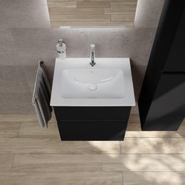 Duravit ME by Starck Waschtisch, evineo ineo5 evo Unterschrank B: 61 cm, 2 Auszüge, mit Griffmulde,, 23366300001+BE0719BM,