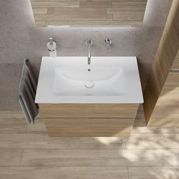 Duravit ME by Starck Waschtisch, evineo ineo5 evo Unterschrank B: 81 cm, 2 Auszüge, mit Griffmulde,, 2336833260+BE0720OA,