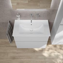 Duravit ME by Starck Waschtisch, evineo ineo5 evo Unterschrank B: 81 cm, 2 Auszüge, mit Griffmulde,, 2336833260+BE0720WM,