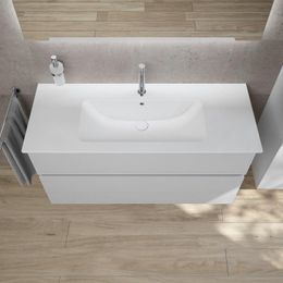Duravit ME by Starck Waschtisch, evineo ineo5 evo Unterschrank B: 121 cm, 2 Ausz&uuml;ge, mit Griffmulde,, 23361232001+BE0716WH,