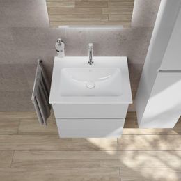 Duravit ME by Starck Waschtisch, evineo ineo5 evo Unterschrank B: 61 cm, 2 Auszüge, mit Griffmulde,, 2336630000+BE0719WH,