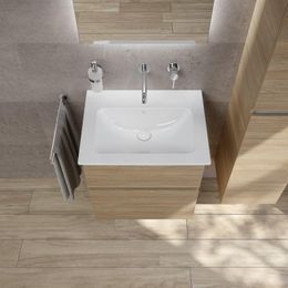 Duravit ME by Starck Waschtisch, evineo ineo5 evo Unterschrank B: 61 cm, 2 Auszüge, mit Griffmulde,, 23366300601+BE0719OA,