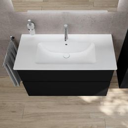 Duravit ME by Starck Waschtisch, evineo ineo5 evo Unterschrank B: 101 cm, 2 Ausz&uuml;ge, mit Griffmulde,, 23361032001+BE0715BM,
