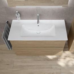 Duravit ME by Starck Waschtisch, evineo ineo5 evo Unterschrank B: 101 cm, 2 Auszüge, mit Griffmulde,, 23361032001+BE0715OA,