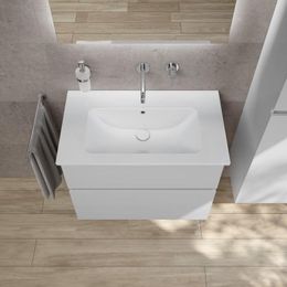 Duravit ME by Starck Waschtisch, evineo ineo5 evo Unterschrank B: 81 cm, 2 Auszüge, mit Griffmulde,, 2336833260+BE0720WH,