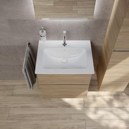 Duravit ME by Starck Waschtisch, evineo ineo5 evo Unterschrank B: 61 cm, 2 Auszüge, mit Griffmulde,, 23366300001+BE0719OA,