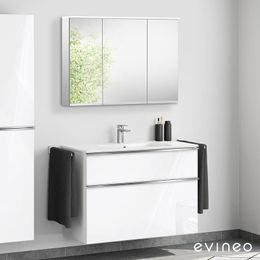 Duravit ME by Starck Schrank mit Waschtisch, mit Spiegelschrank, 2336100000+BE0267WH+BEA042MI,