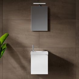 RIHO Porto Fountain Handwaschbecken mit Schrank, mit Spiegel, F014002DP0+W018002005+F014113ALU+204927,