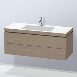 Duravit L-Cube Schrank mit Vero Air Waschtisch, 2 Auszüge, LC6929O3535,