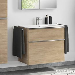Duravit ME by Starck Waschtisch, evineo ineo4 Unterschrank B: 83 cm, 2 Auszüge, mit Griff,, 2336830000+BE0266OA,