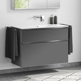 Duravit ME by Starck Waschtisch, evineo ineo4 Unterschrank B: 103 cm, 2 Auszüge, mit Griff,, 23361000601+BE0267AN,