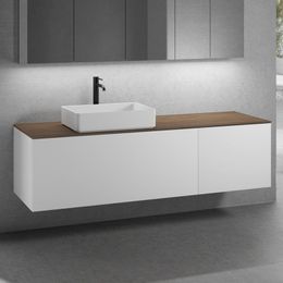 neoro n50 M&ouml;belanlage B: 180 cm mit 2 Ausz&uuml;gen, Waschtisch B: 58 cm wei&szlig; matt,, BN0065WM+BN0434WM+BN0431WM+BN0409WL,