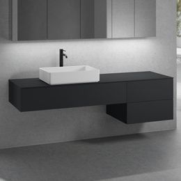 neoro n50 M&ouml;belanlage B: 180 cm mit 3 Ausz&uuml;gen, Waschtisch B: 58 cm wei&szlig; matt,, BN0065WM+BN0414BM+BN0421BM+BN0409BM,