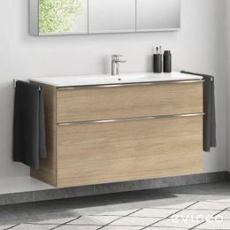 Duravit ME by Starck Waschtisch, evineo ineo4 Unterschrank B: 123 cm, 2 Auszüge, mit Griff,, 23361200001+BE0268OA,