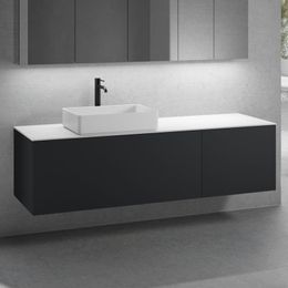neoro n50 M&ouml;belanlage B: 180 cm mit 2 Ausz&uuml;gen, Waschtisch B: 58 cm wei&szlig; matt,, BN0065WM+BN0434BM+BN0431BM+BN0409WM,