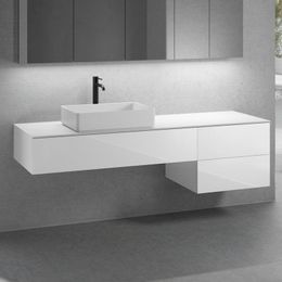 neoro n50 M&ouml;belanlage B: 180 cm mit 3 Ausz&uuml;gen, Waschtisch B: 58 cm wei&szlig; matt,, BN0065WM+BN0414WH+BN0421WH+BN0409WM,