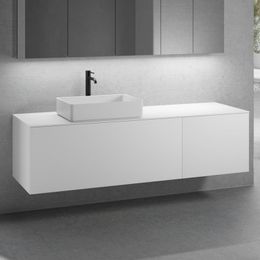neoro n50 M&ouml;belanlage B: 180 cm mit 2 Ausz&uuml;gen, Waschtisch B: 58 cm wei&szlig; matt,, BN0065WM+BN0434WM+BN0431WM+BN0409WM,