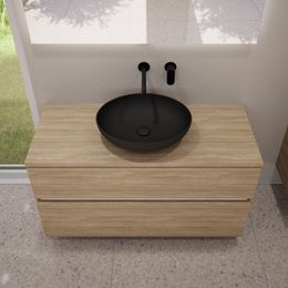 evineo ineo5 evo Unterschrank B: 120 cm mit 2 Ausz&uuml;gen, ineo6 Waschtisch B: 52 cm schwarz matt,, BE0959OA+BE0965OA+BE0932BM,