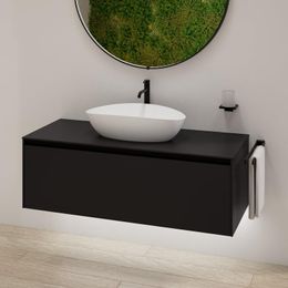 rivea Dia soleado Unterschrank B: 120 cm mit 1 Auszug, Waschtisch wei&szlig; matt,, BR0536WM+BR0108BM,
