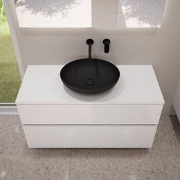 evineo ineo5 evo Unterschrank B: 120 cm mit 2 Ausz&uuml;gen, ineo6 Waschtisch B: 52 cm schwarz matt,, BE0959WH+BE0965WH+BE0932BM,