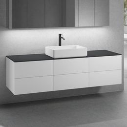 neoro n50 M&ouml;belanlage B: 180 cm mit 6 Ausz&uuml;gen, Waschtisch B: 58 cm wei&szlig; matt,, BN0065WM+3#BN0421WM+BN0409BM,