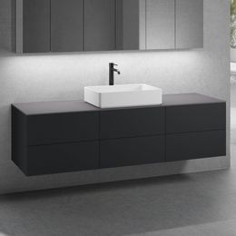neoro n50 M&ouml;belanlage B: 180 cm mit 6 Ausz&uuml;gen, Waschtisch B: 58 cm wei&szlig; matt,, BN0065WM+3#BN0421BM+BN0409GR,