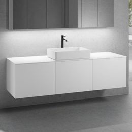 neoro n50 M&ouml;belanlage B: 180 cm mit 3 Ausz&uuml;gen, Waschtisch B: 58 cm wei&szlig; matt,, BN0065WM+3#BN0431WM+BN0409WH,