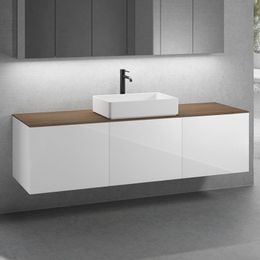 neoro n50 M&ouml;belanlage B: 180 cm mit 3 Ausz&uuml;gen, Waschtisch B: 58 cm wei&szlig; matt,, BN0065WM+3#BN0431WH+BN0409WL,