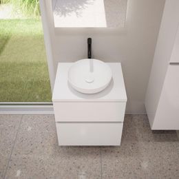 evineo ineo5 evo Unterschrank B: 60 cm mit 2 Ausz&uuml;gen, ineo3 Waschtisch &Oslash; 37 cm wei&szlig; matt,, BE0956WH+BE0962WH+BE0931WM,
