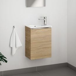 evineo ineo4 Unterschrank B: 42 cm, 1 T&uuml;r rechts, mit Griff, f&uuml;r Duravit ME by Starck Handwaschbecken,, BE0263OA,