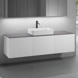 neoro n50 M&ouml;belanlage B: 180 cm mit 3 Ausz&uuml;gen, Waschtisch B: 58 cm wei&szlig; matt,, BN0065WM+3#BN0431WM+BN0409GR,