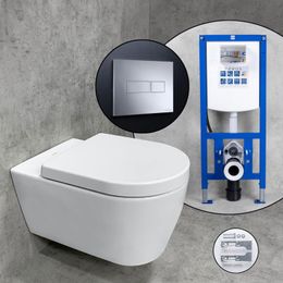 Duravit ME by Starck Wand-WC & Tellkamp WC-Sitz mit neeos Vorwandelement,, 2529090000+16601CR#SET,