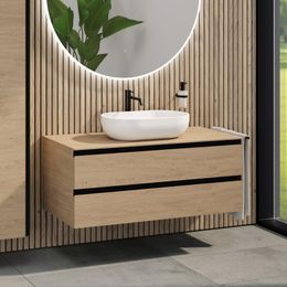 rivea Dia Unterschrank B: 120 mit 2 Ausz&uuml;gen, Waschtisch B: 60 cm wei&szlig; matt, BR0527WM+BR0034SO+BR0004SO,