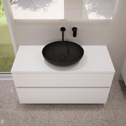 evineo ineo5 evo Unterschrank B: 120 cm mit 2 Ausz&uuml;gen, ineo6 Waschtisch B: 52 cm schwarz matt,, BE0959WM+BE0965WM+BE0932BM,