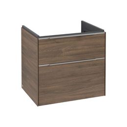 Villeroy & Boch Villeroy und Boch Subway 3.0 Waschtisch-Unterschrank C57600VH 62,2x57,6x47,8cm, ohne LED/Griff Aluminium gl&auml;nzend, arizona oak