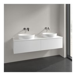 Villeroy & Boch Villeroy und Boch Antao Waschtisch-Unterschrank L39010MT 160x36x50cm, Waschbeckenplattenfarbe Lack, white matt lacquer, Mit Beleuchtung