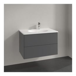 Villeroy & Boch Villeroy und Boch Antao Waschtisch-Unterschrank L04000GK 78,8x50,4x49,6cm, ohne Frontstruktur, anthracite matt lacquer, Mit Beleuchtung